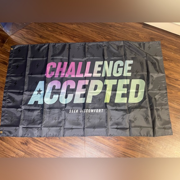 Other | Michele Khare Challenge Accepted X Seek Discomfort Flag Banner ...